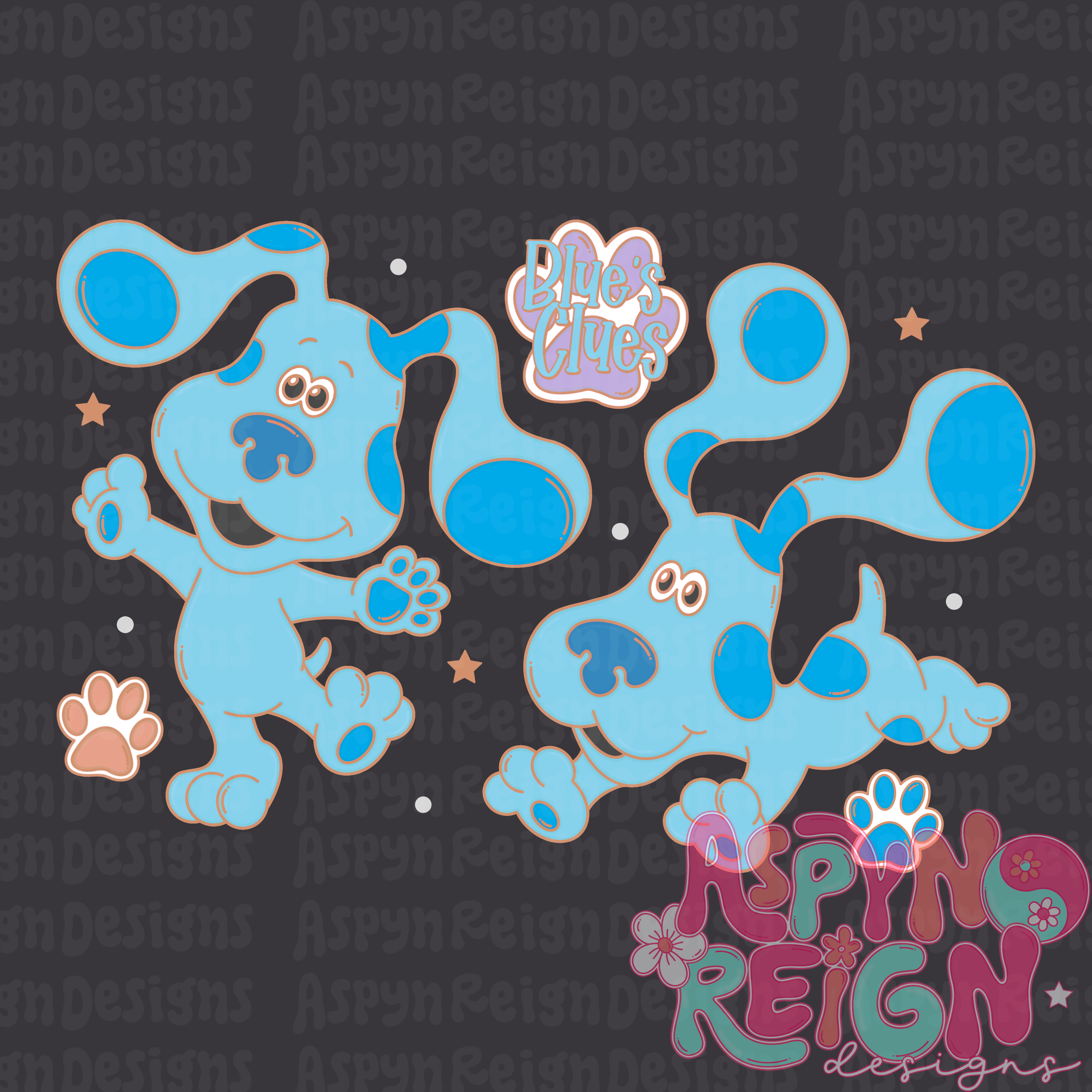 Blue Clue Dog Gender Neutral | PNG – Aspyn Reign Designs